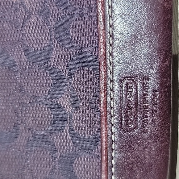 Coach | Bags | Coach Dark Purple Keychain Wallet | Poshmark